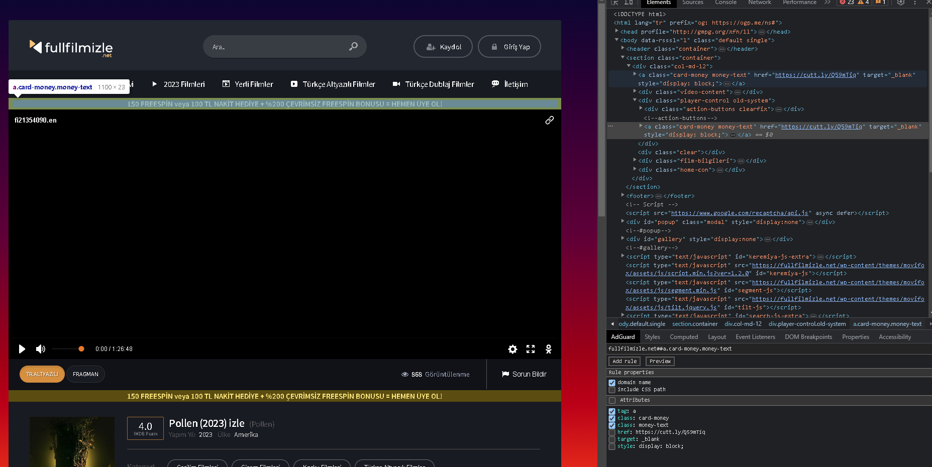 fullfilmizle.net · Issue #155810 · AdguardTeam/AdguardFilters · GitHub